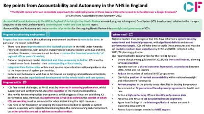 Summary of 'Accountability and Autonomy in the NHS in England' - CF
